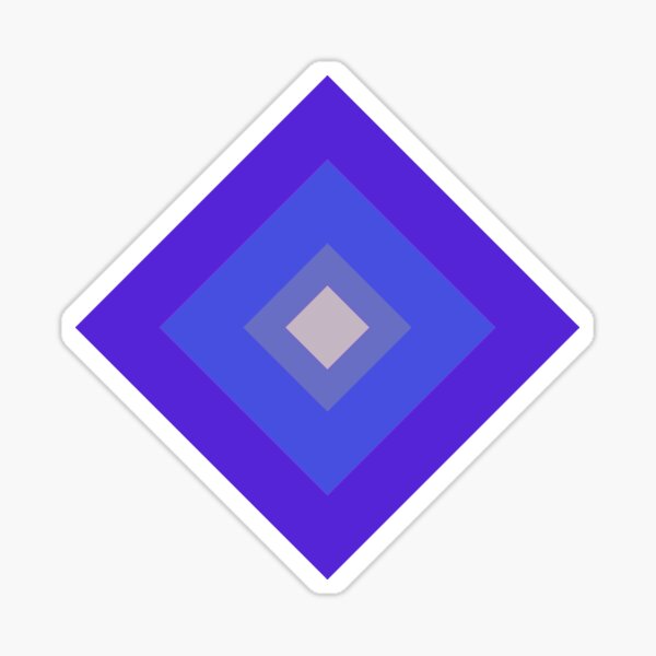 "Multi Blue Diamond" Sticker for Sale by RetroCave | Redbubble