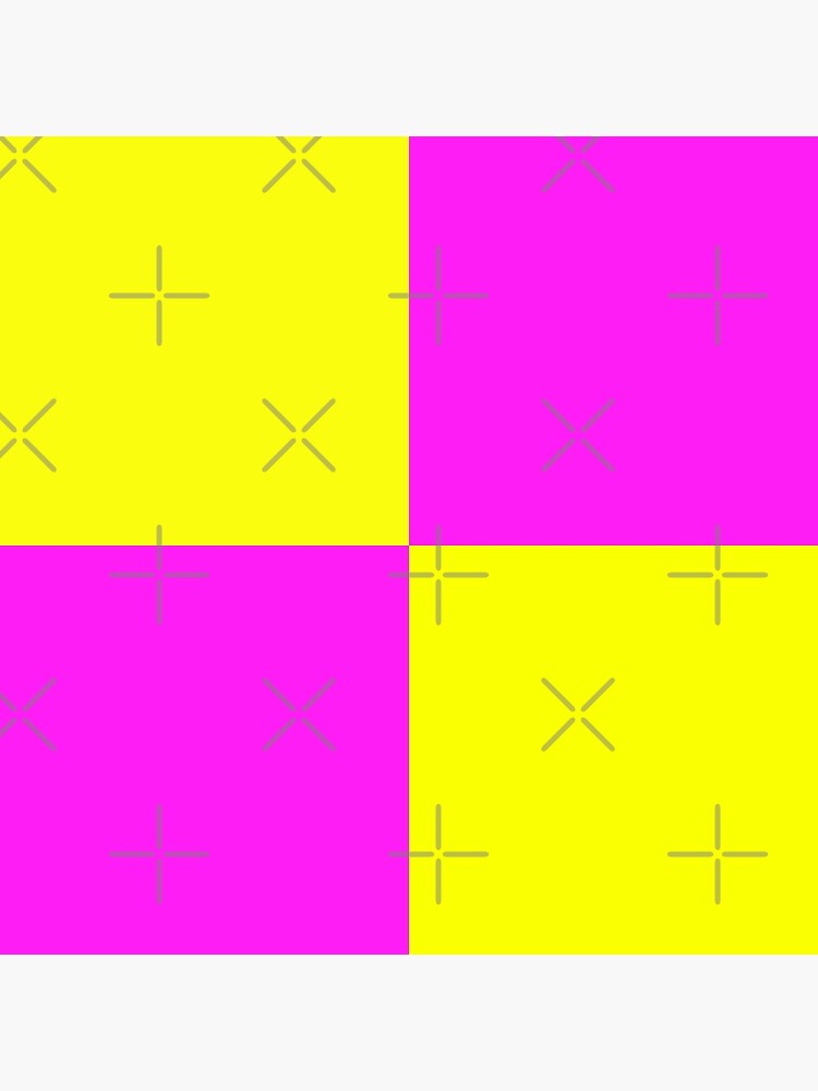"Pink & Yellow Checkmate" Art Print for Sale by RetroCave | Redbubble