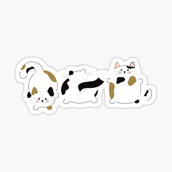 "Cute Cat Trio" Sticker for Sale by HayleyHalo | Redbubble