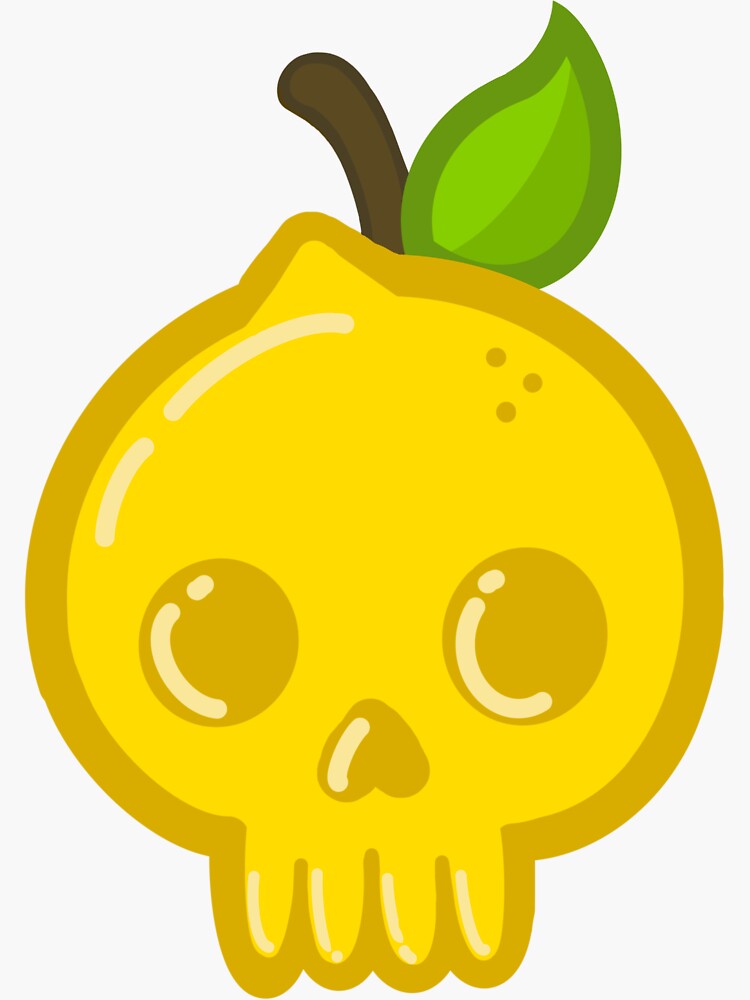 "ECSS Lemon Skull " Sticker for Sale by ECSoberSquad | Redbubble