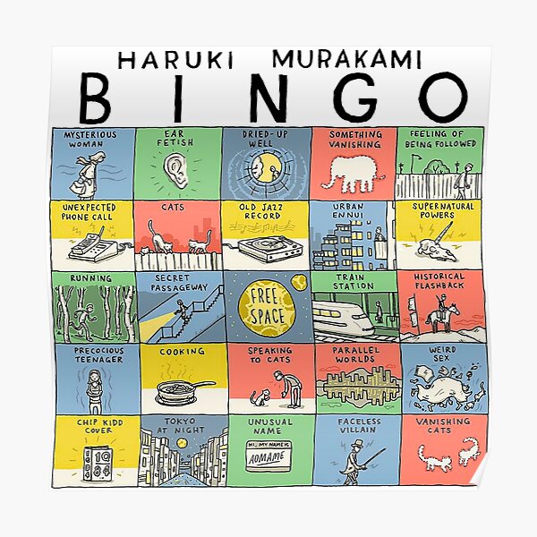 "haruki bingo.png" Poster for Sale by donatowuck | Redbubble
