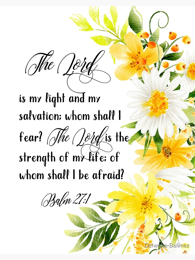 "Psalm 27:1 The Lord is my light and my salvation, Bible Verse Wall Art ...