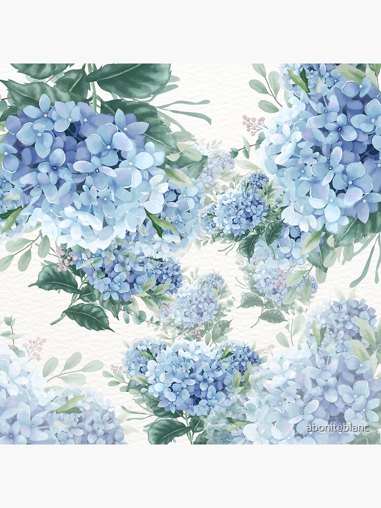 "Blue hydrangeas" Poster for Sale by aboniteblanc | Redbubble