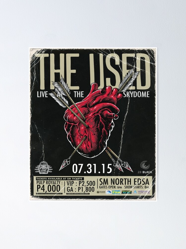 "the used band" Poster for Sale by RockfanStore | Redbubble