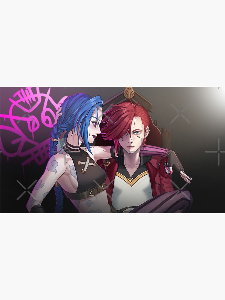"Arcane jinx and vi" Sticker for Sale by flashonalt | Redbubble