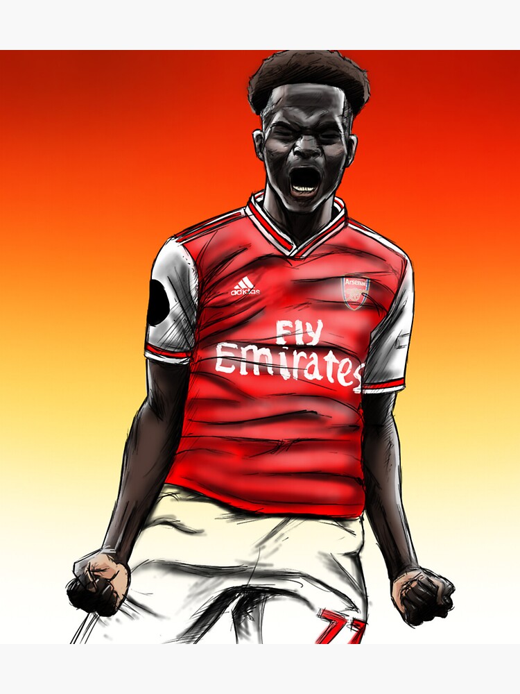 "Bukayo Saka" Sticker for Sale by EverythingRando | Redbubble