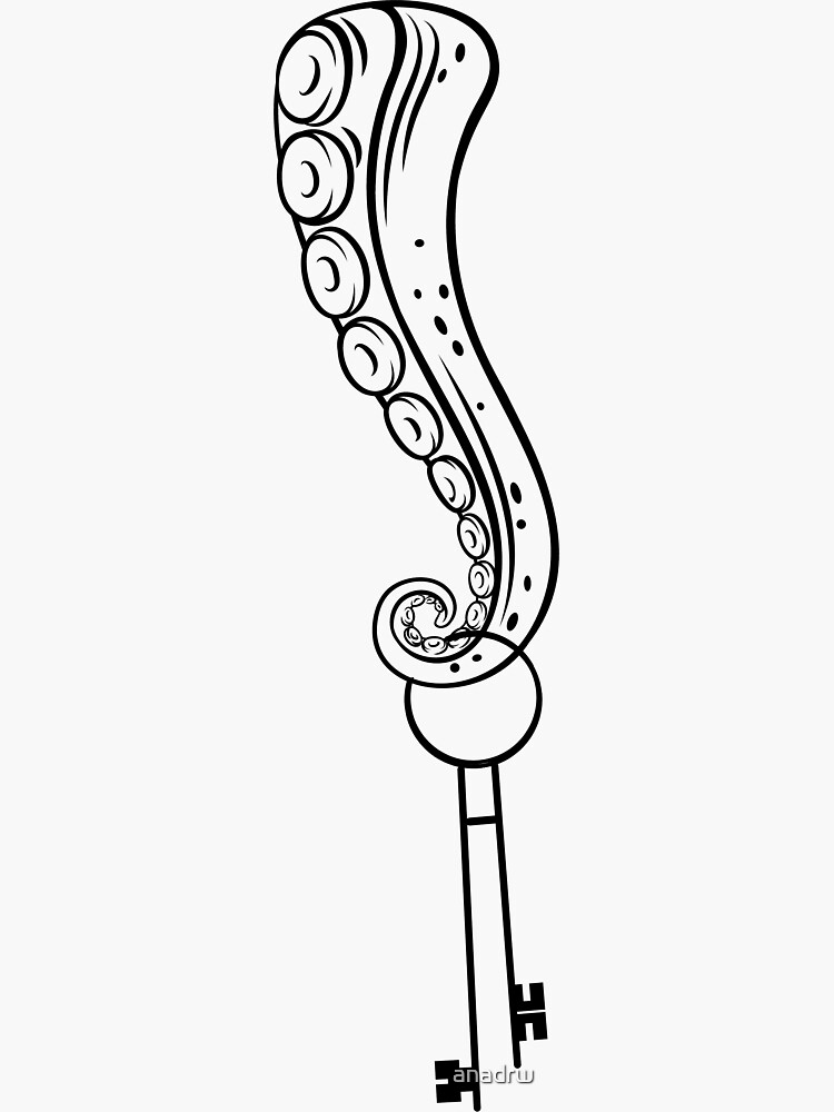 "Davy Jones key - PIRATES OF THE CARIBBEAN" Sticker for Sale by anadrw ...