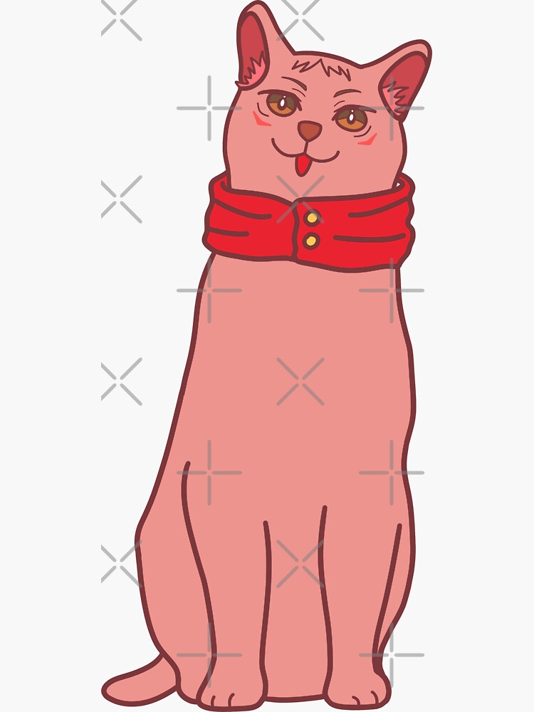 "Yuji Cat - Jujutsu Kaisen Anime " Sticker for Sale by nijyu | Redbubble
