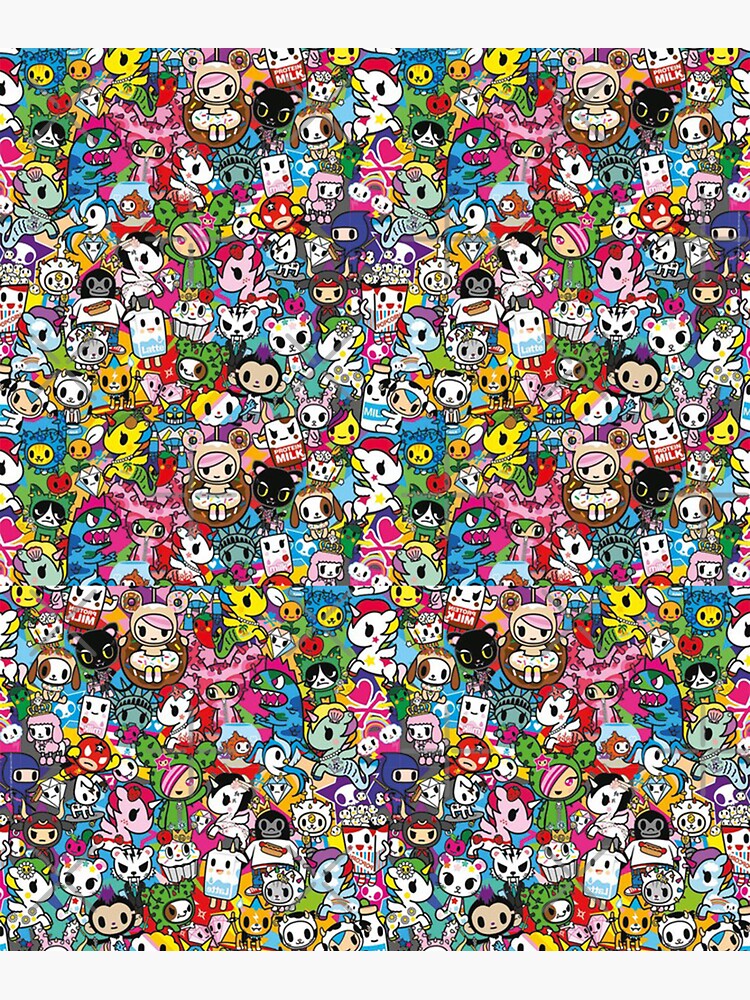 "donutella and his friends unicorns mofia collaboration" Sticker for ...