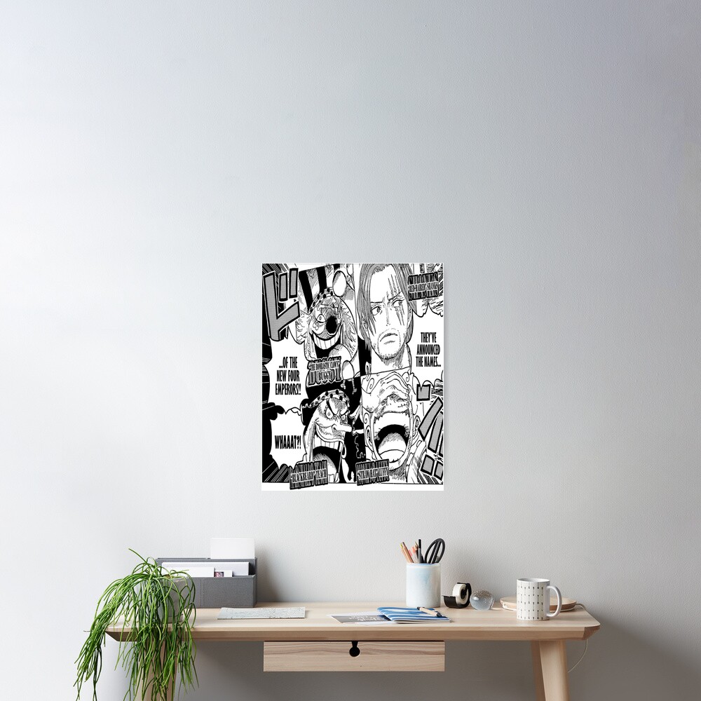 "Yonko 4 monkey d luffy shanks marshall d teach buggy one piece" Poster ...