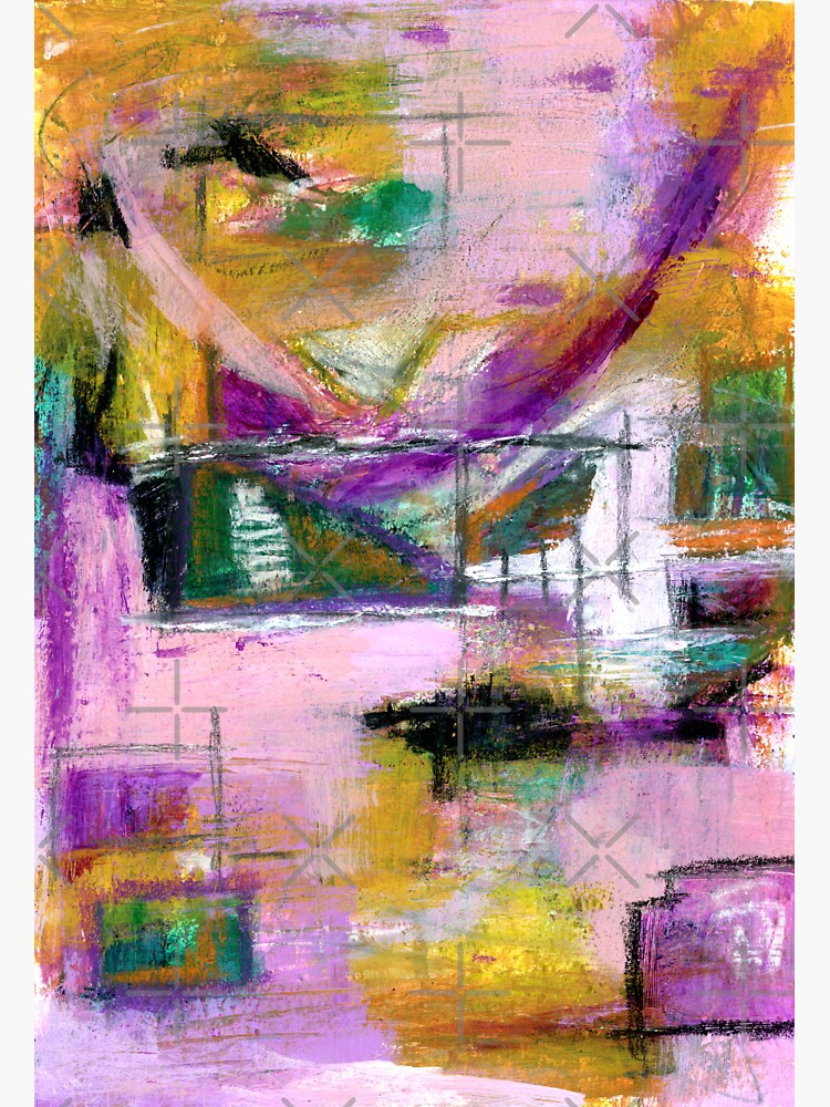 "Abstract Expressionist Painting, Clash of Wills 2" Sticker for Sale by ...