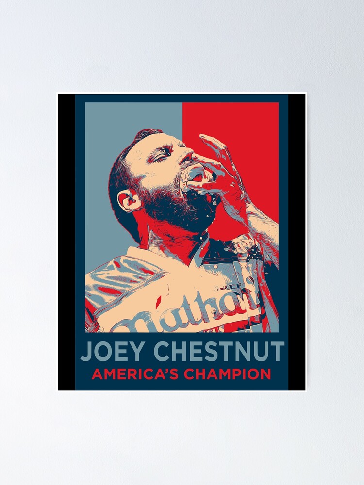 "joey chestnut champion Classic T-Shirt" Poster for Sale by SorenGassel ...