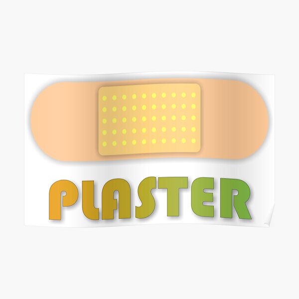 "plaster logo" Poster for Sale by kawudaspot | Redbubble