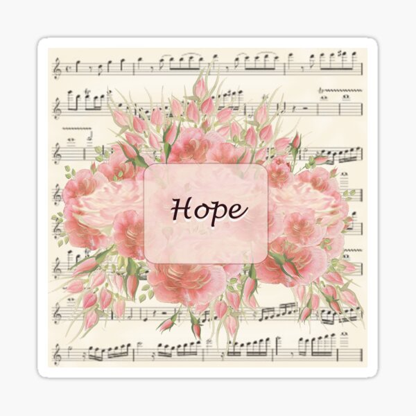 "Musical Hope" Sticker for Sale by Fishprint | Redbubble