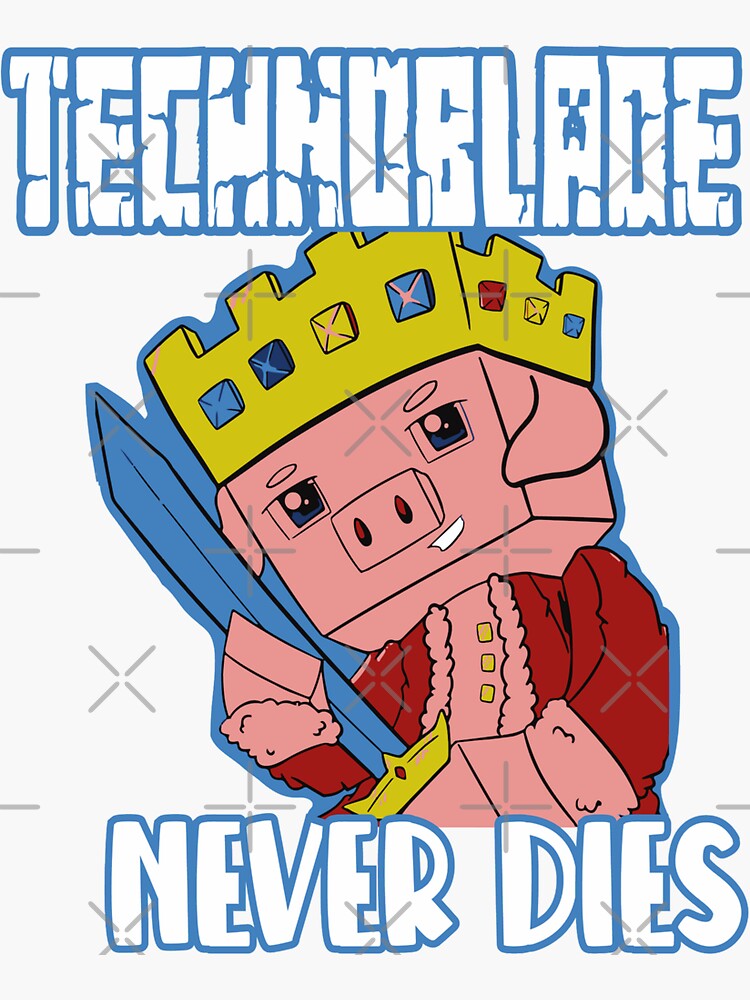 Pegatina «Technoblade nunca muere, amantes de Technoblade» de Nikahking ...