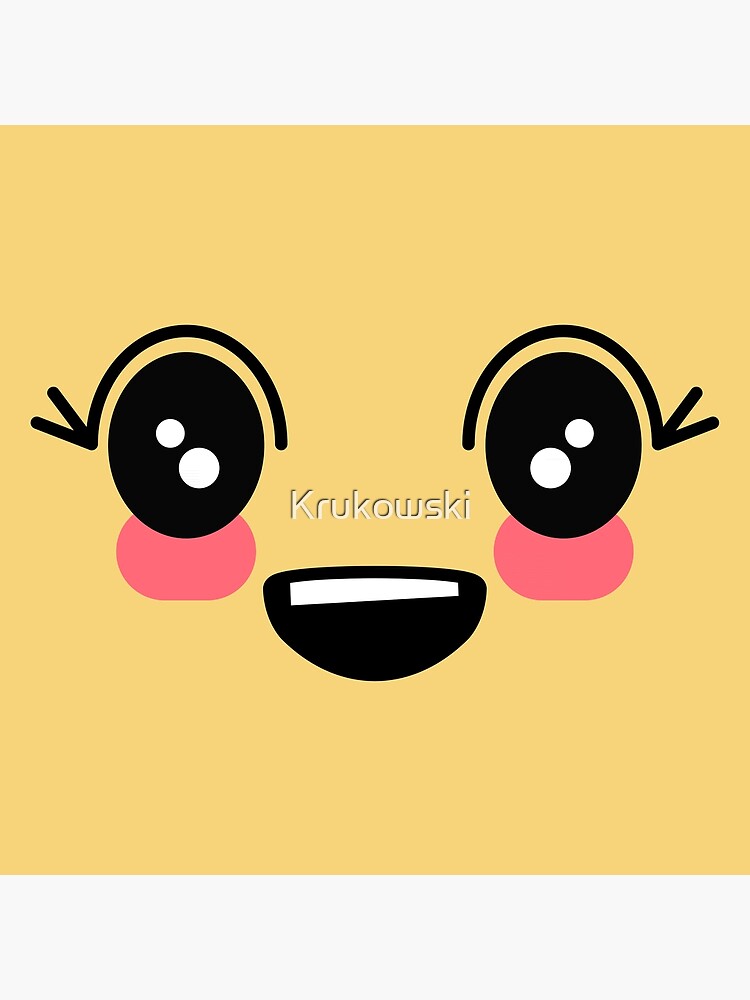 Poster « Kawaii mignon visage Anime Style », par Krukowski | Redbubble