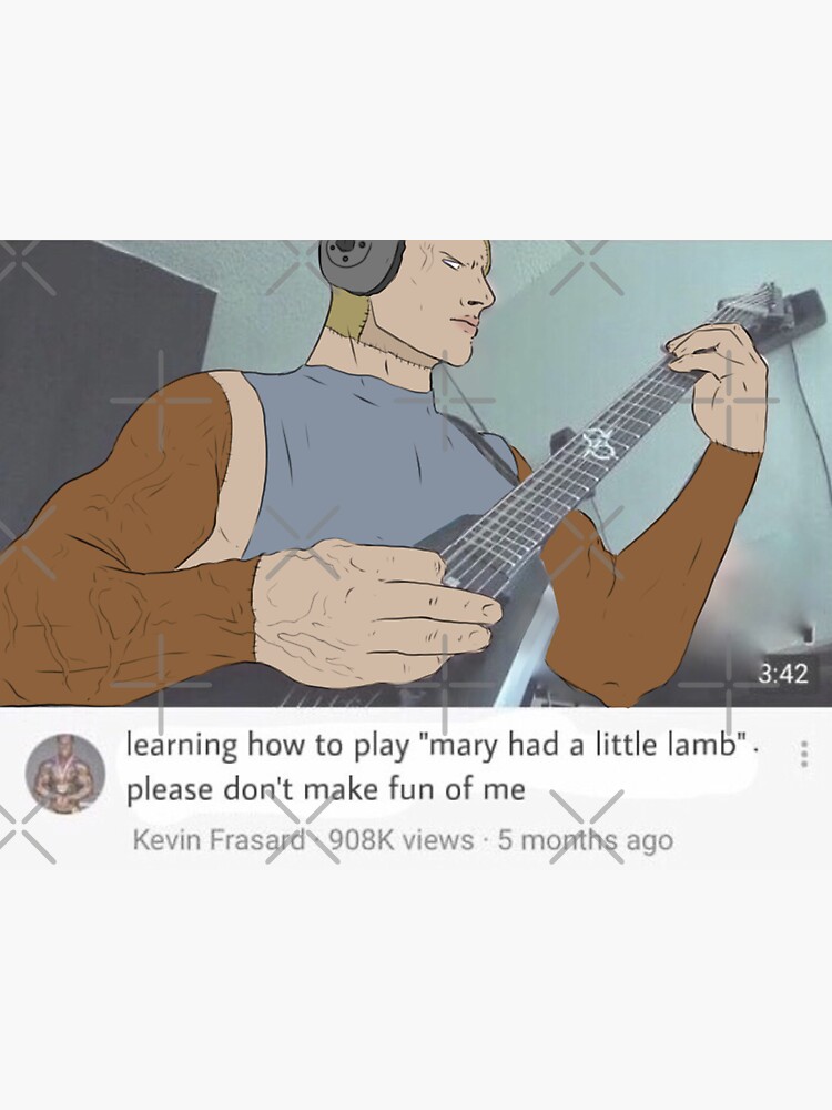 "Thad guitar meme" Sticker for Sale by gutterhand | Redbubble