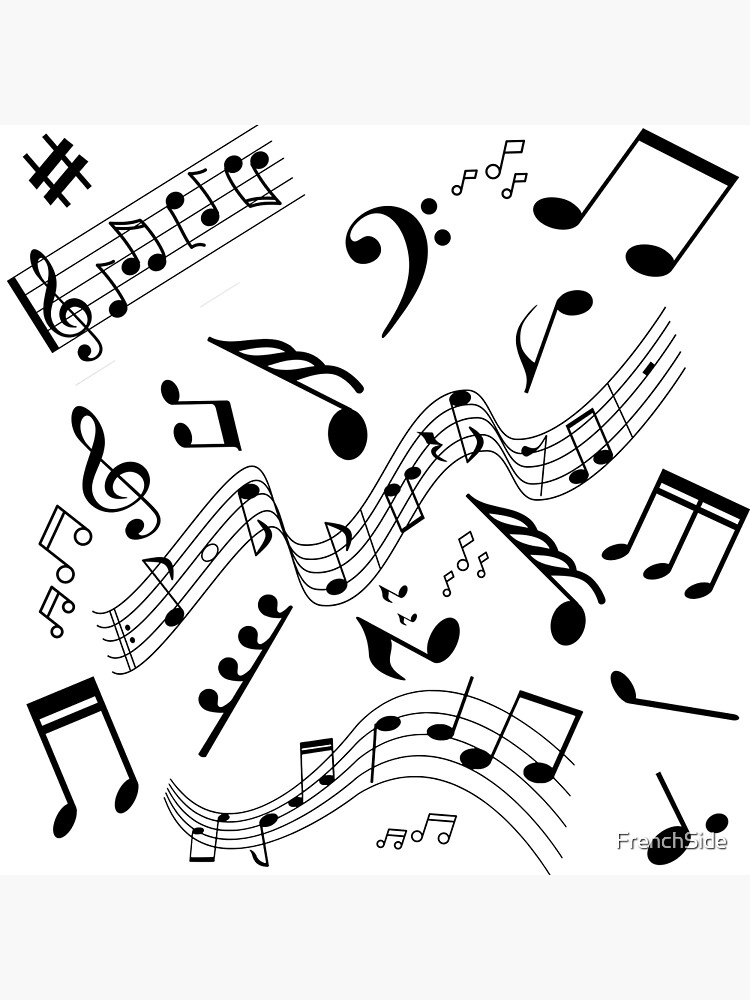 Musical Notes Theme Premium Matte Vertical Poster sold by Emily ...