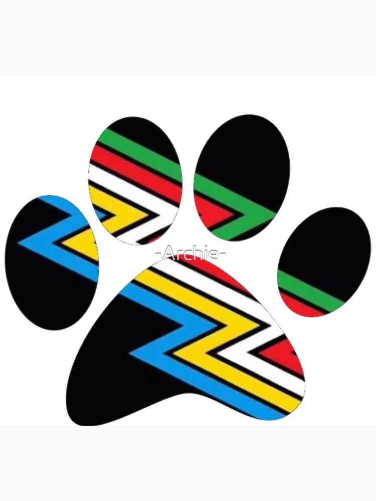 "Disability Pride Service Dog Paw" Poster for Sale by -Archie- | Redbubble