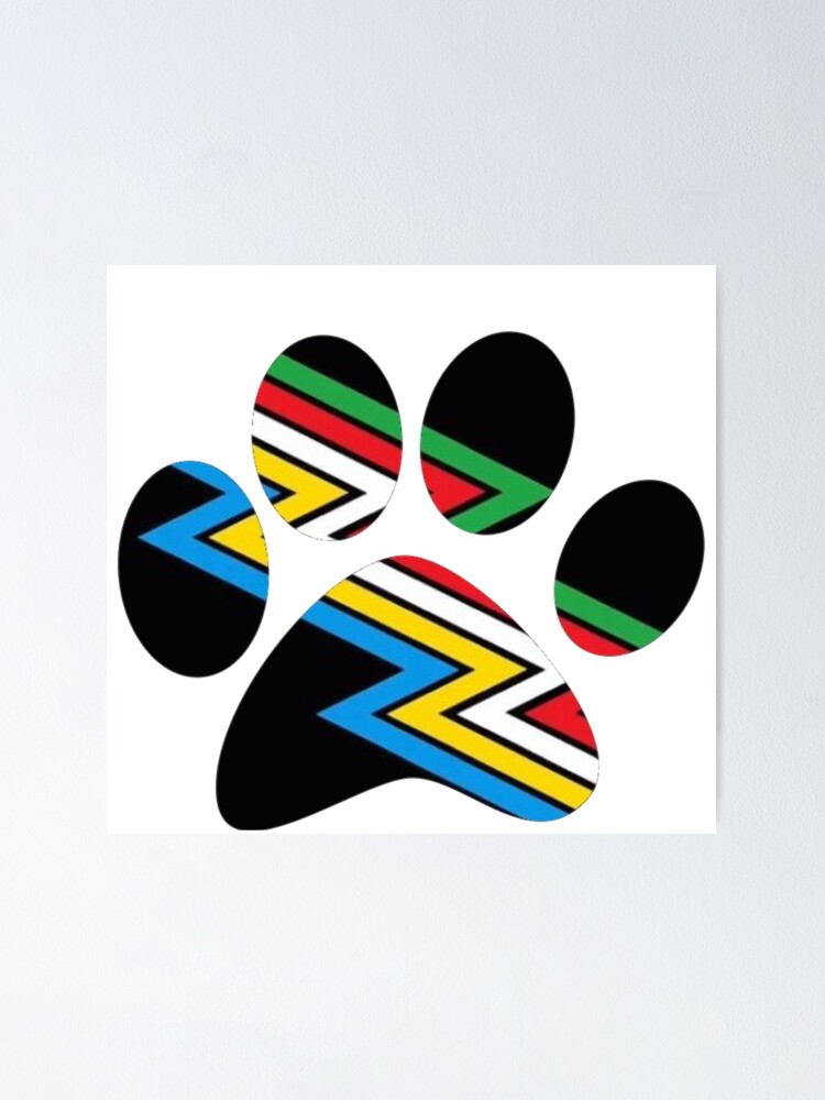 "Disability Pride Service Dog Paw" Poster for Sale by -Archie- | Redbubble
