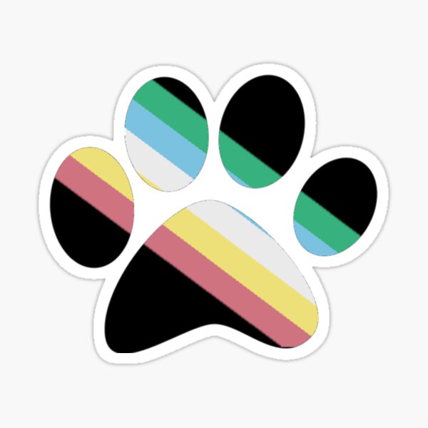 "Disability Pride Service Dog Paw" Sticker for Sale by -Archie- | Redbubble