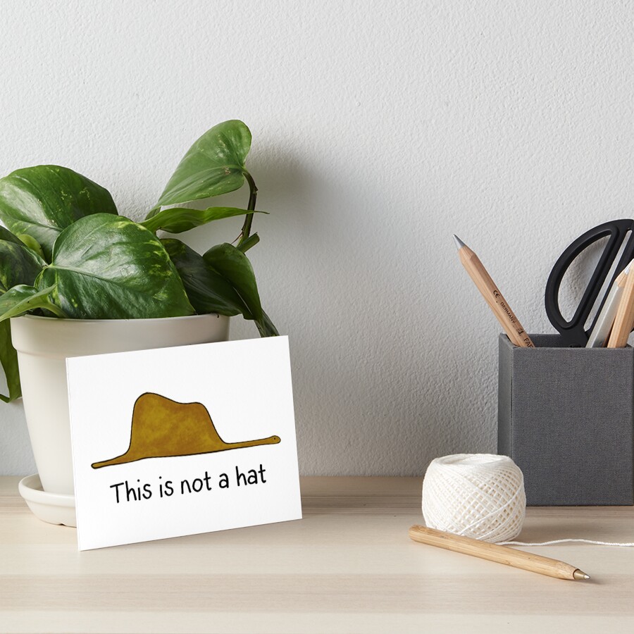 "This is not a Hat" Art Board Print by humraniy | Redbubble