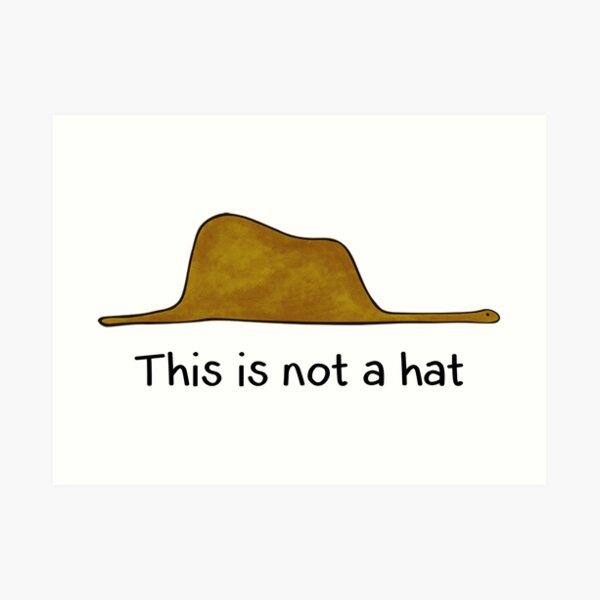 "This is not a Hat" Art Print for Sale by humraniy | Redbubble