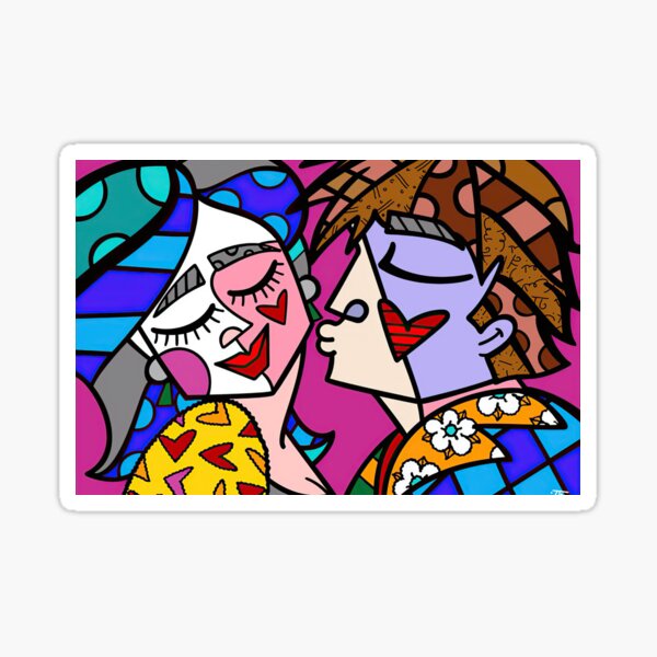 "ROMERO BRITTO" Sticker for Sale by Reda-Design | Redbubble