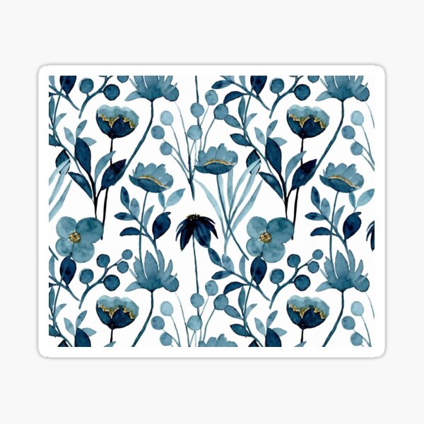 "Gorgeous blue flower design" Sticker for Sale by Prisca40 | Redbubble