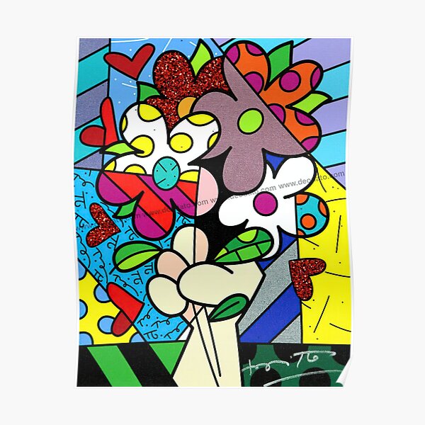 "ROMERO BRITTO" Poster for Sale by Reda-Design | Redbubble