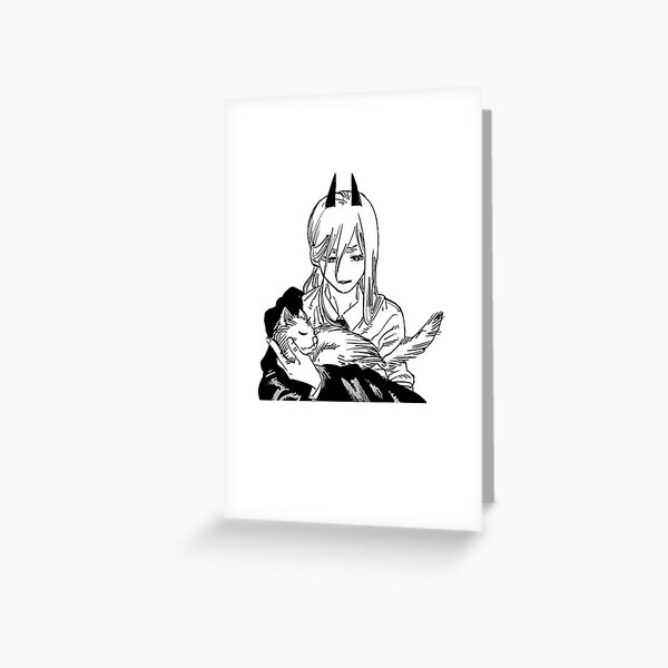 "Power with Cat - Chainsaw man" Greeting Card for Sale by ArtsManga ...
