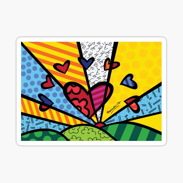 "ROMERO BRITTO" Sticker for Sale by Reda-Design | Redbubble
