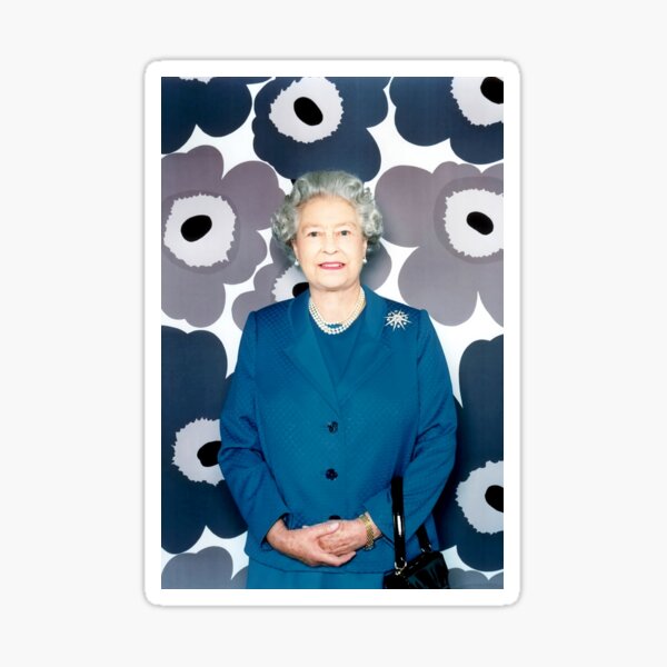 "Queen-Elizabeth II | Flower Background" Sticker for Sale by ...