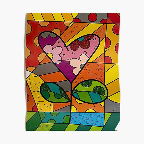 "ROMERO BRITTO" Poster for Sale by Reda-Design | Redbubble