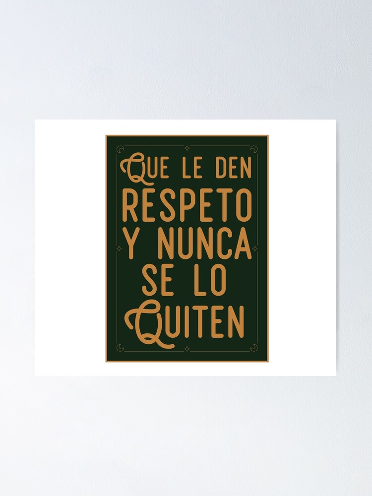 "Andrea - Respeto" Poster for Sale by ssabala | Redbubble
