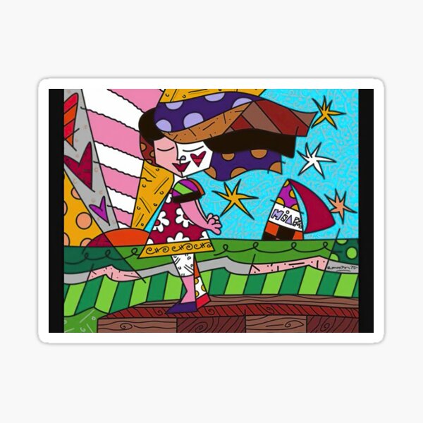 "ROMERO BRITTO" Sticker for Sale by Reda-Design | Redbubble