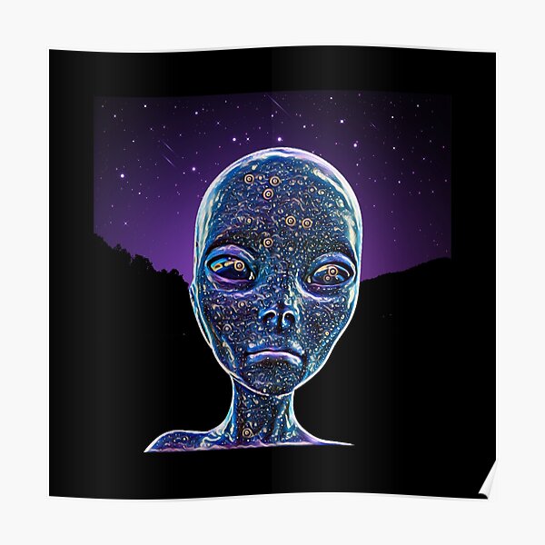 "Alien Visitor from Space | Eerie Alien" Poster for Sale by ...