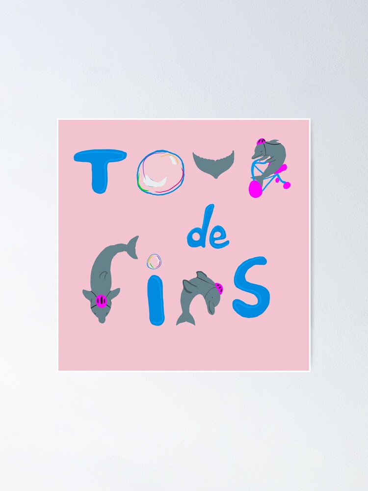 " Tour De Fins Dolphin Logo " Poster for Sale by MyArtAddiction | Redbubble
