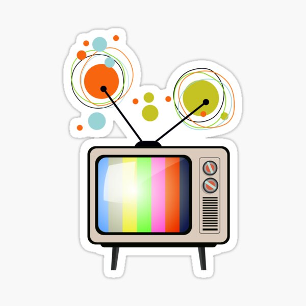 "Retro TV" Sticker for Sale by fezztee | Redbubble