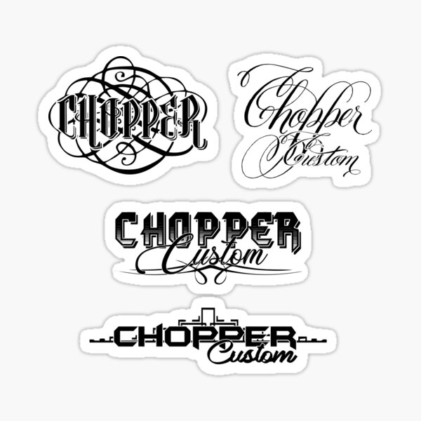 "chopper custom,stickers" Sticker for Sale by Brainsandstorm | Redbubble