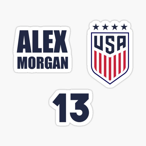 "ALEX MORGAN 13-SOCCER-USWNT" Sticker for Sale by Cotton4u | Redbubble