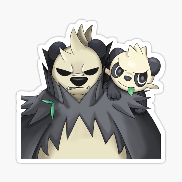 "Pancham & Pangoro" Sticker for Sale by Vezpertilia | Redbubble