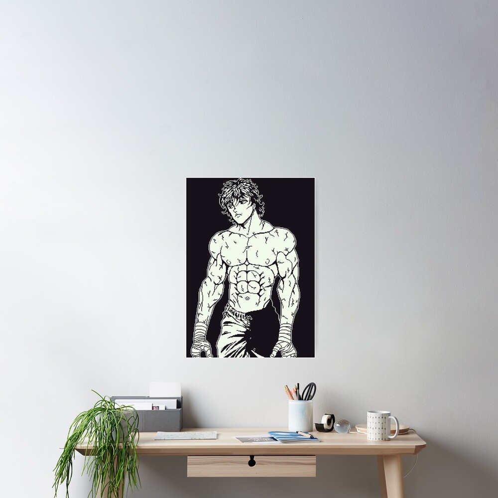 Poster « Pixelart Baki Hanma 1 bit », par Tharkka-tark | Redbubble