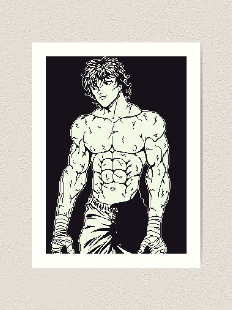 "1-bit Baki Hanma pixelart" Art Print for Sale by Tharkka-tark | Redbubble
