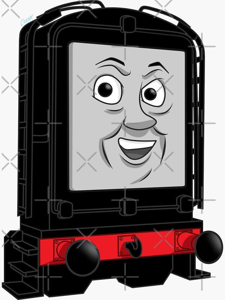 "Devious Diesel (cheeky face)" Sticker by corzamoon | Redbubble