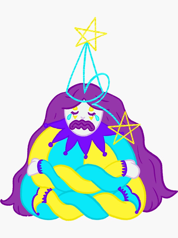 "Tangled Clown" Sticker for Sale by TimbyBimby | Redbubble