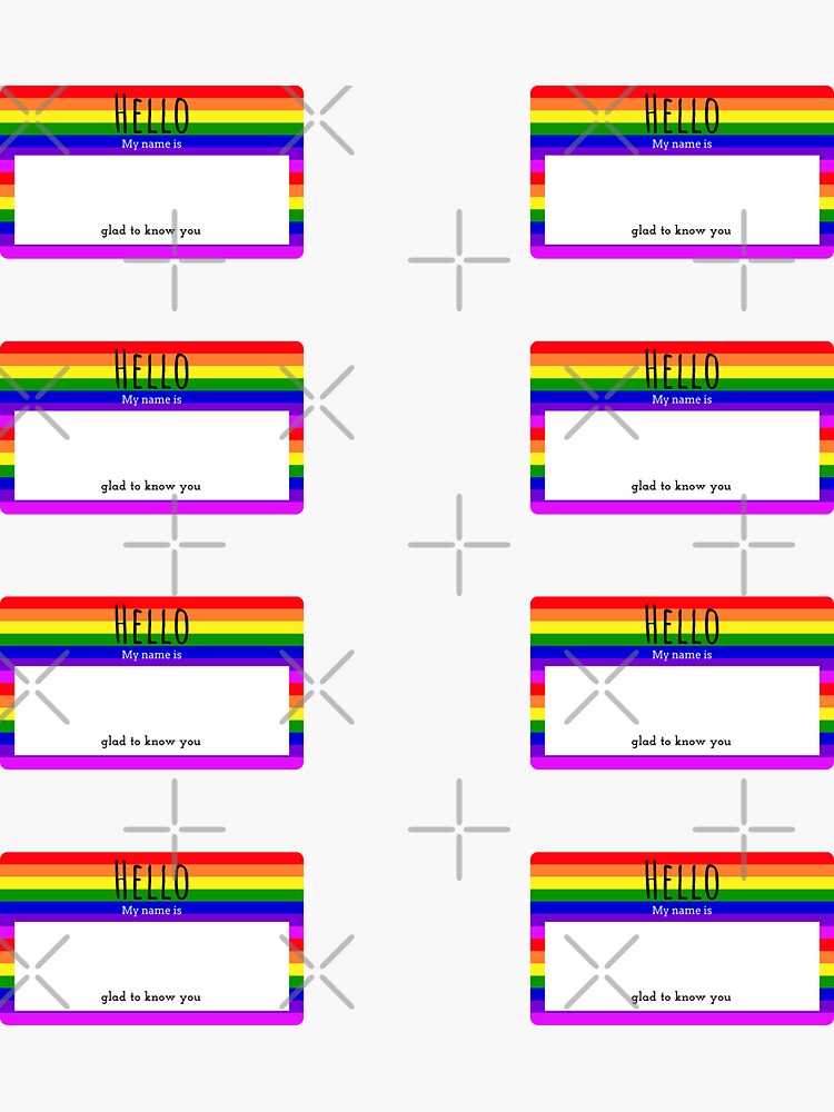 "LGBTQ Name Tags" Sticker for Sale by cutieotter | Redbubble