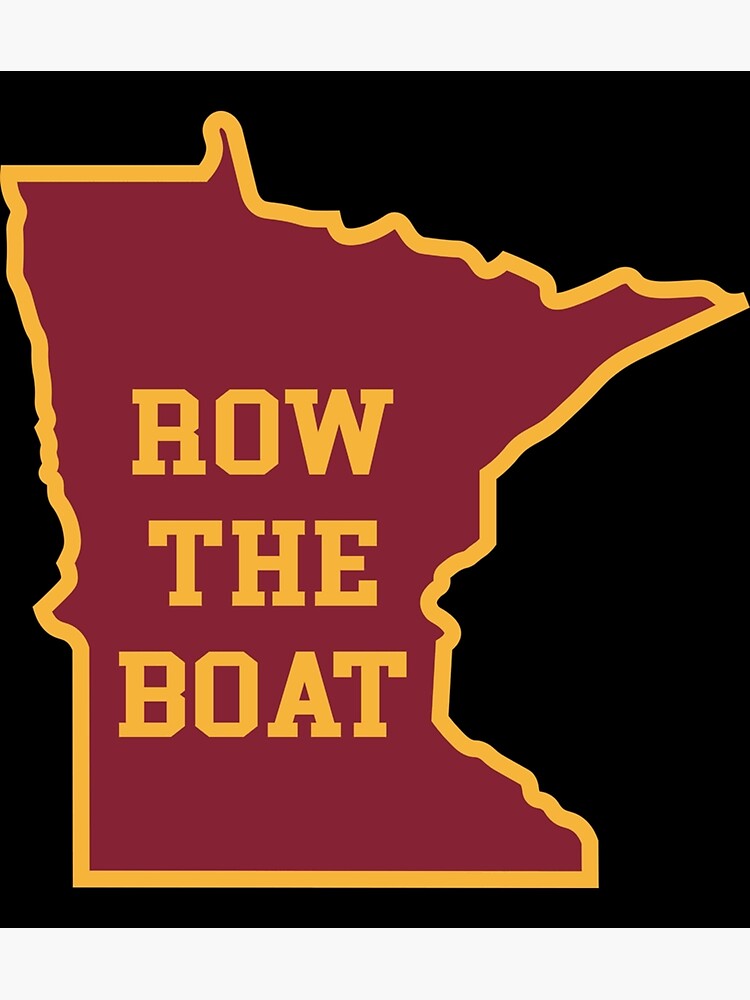 "Row The Boat Mn Outline Sticker" Poster for Sale by marpmmaude | Redbubble