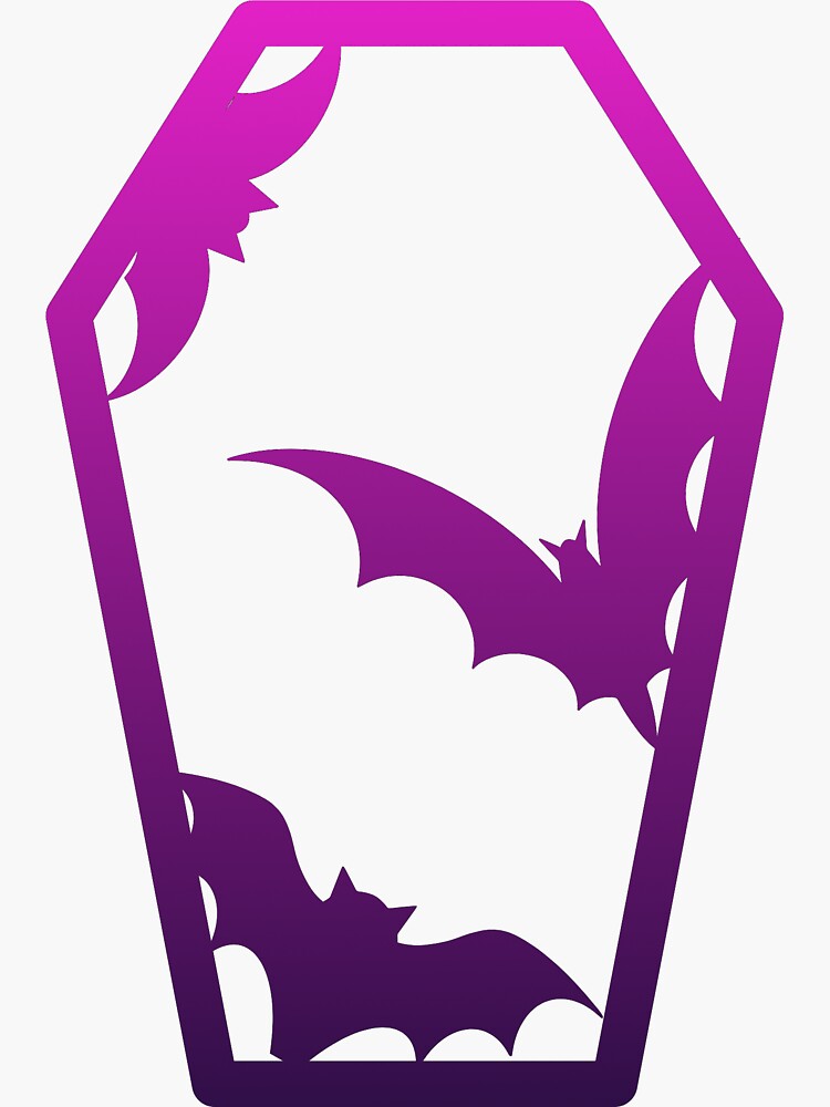 "Cute Casket Bats" Sticker for Sale by PrettyGrimGhoul | Redbubble