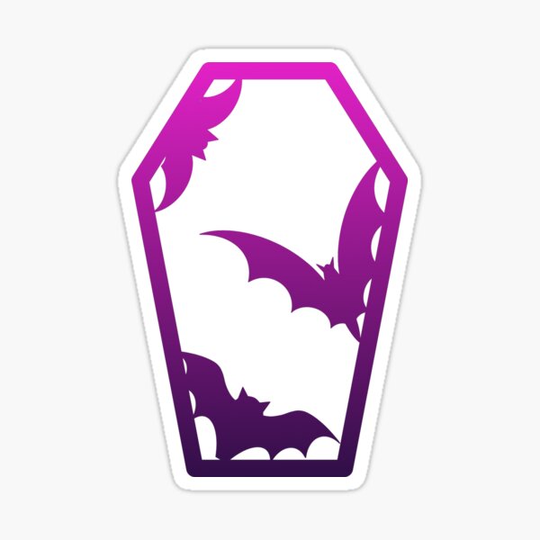 "Cute Casket Bats" Sticker for Sale by PrettyGrimGhoul | Redbubble